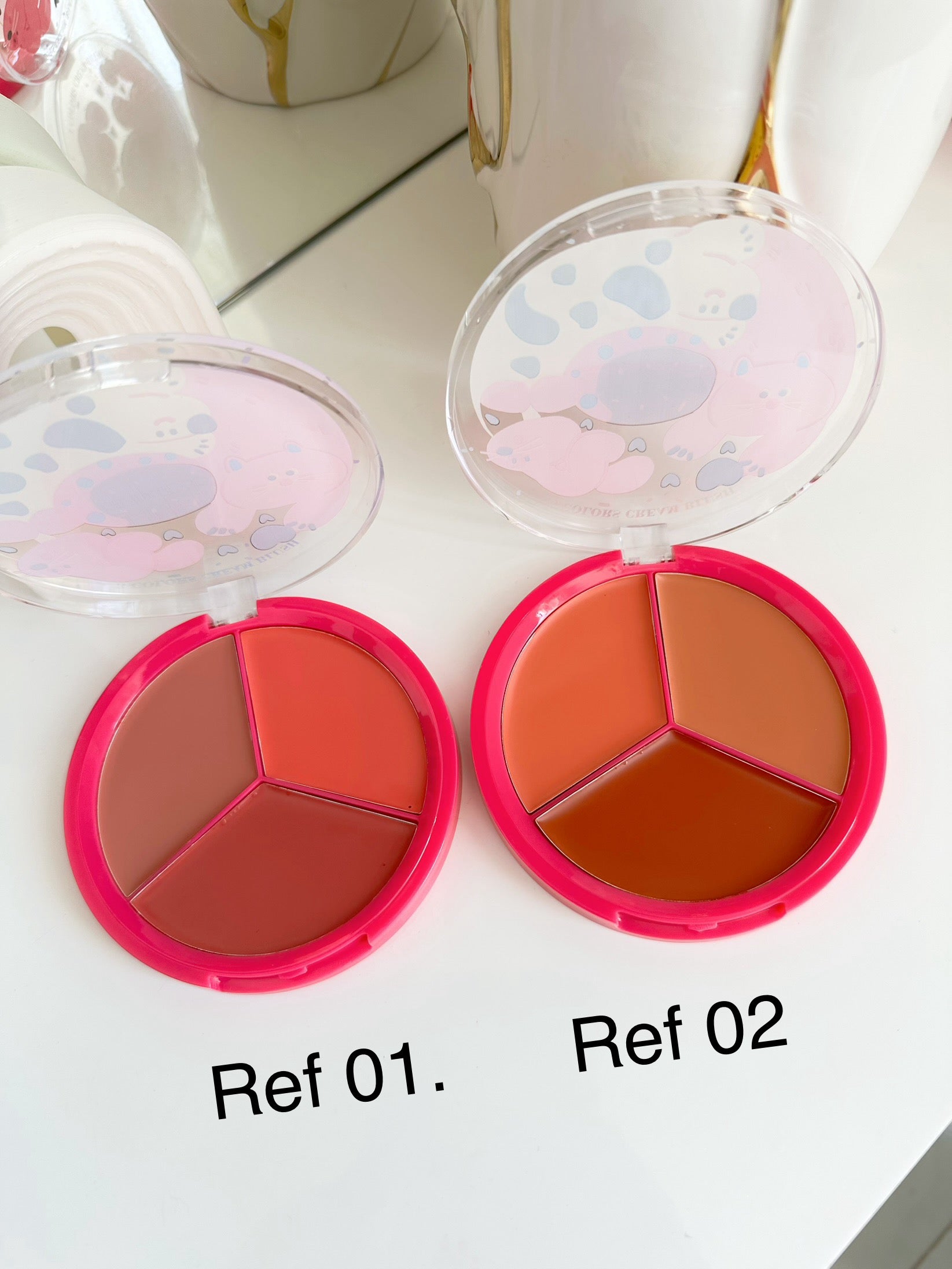 rubor en crema x3 tonos [P1-E8-D] – MAO COSMETICS